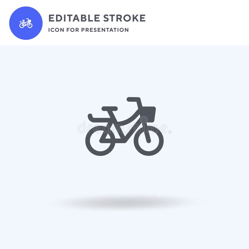 Bicycle Icon Vector, Filled Flat Sign, Solid Pictogram Isolated on ...