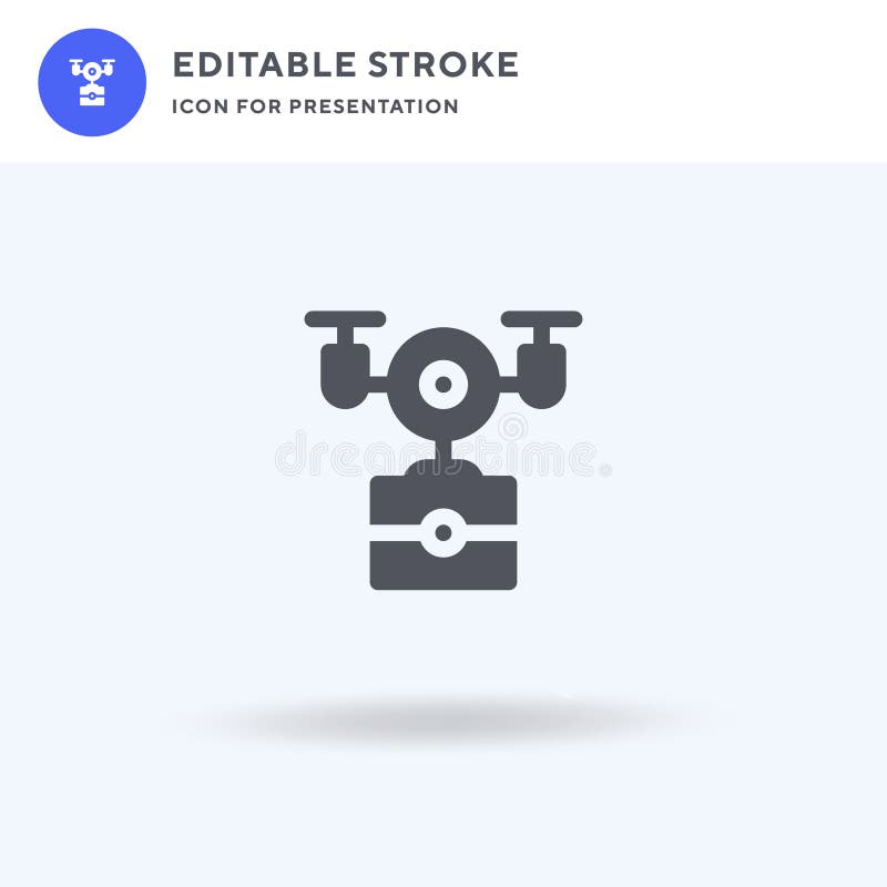 Camera Drone Icon Vector, Filled Flat Sign, Solid Pictogram Isolated on ...