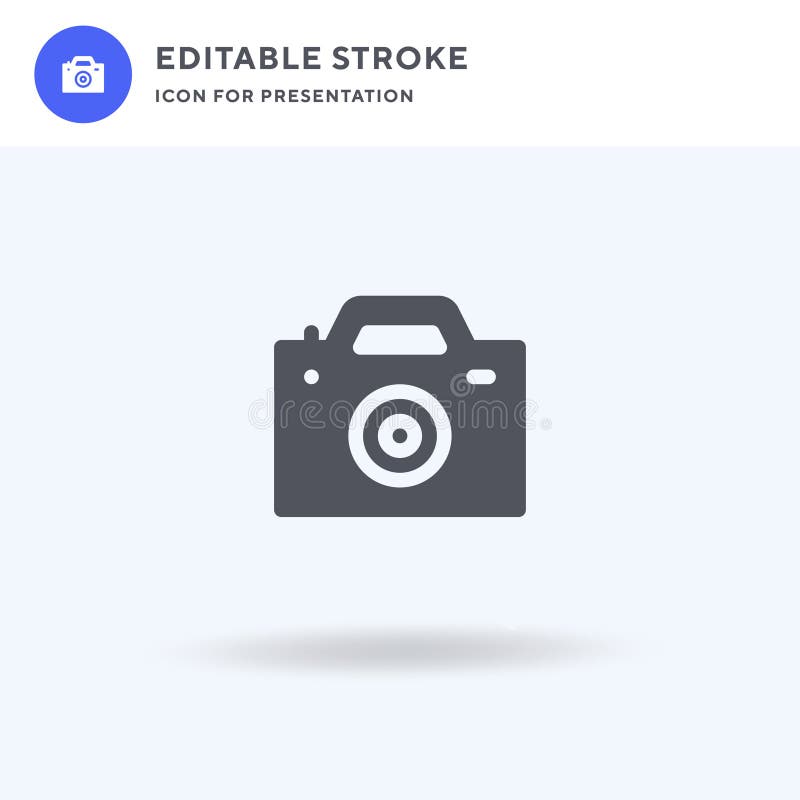 Camera Icon Vector, Filled Flat Sign, Solid Pictogram Isolated on White ...