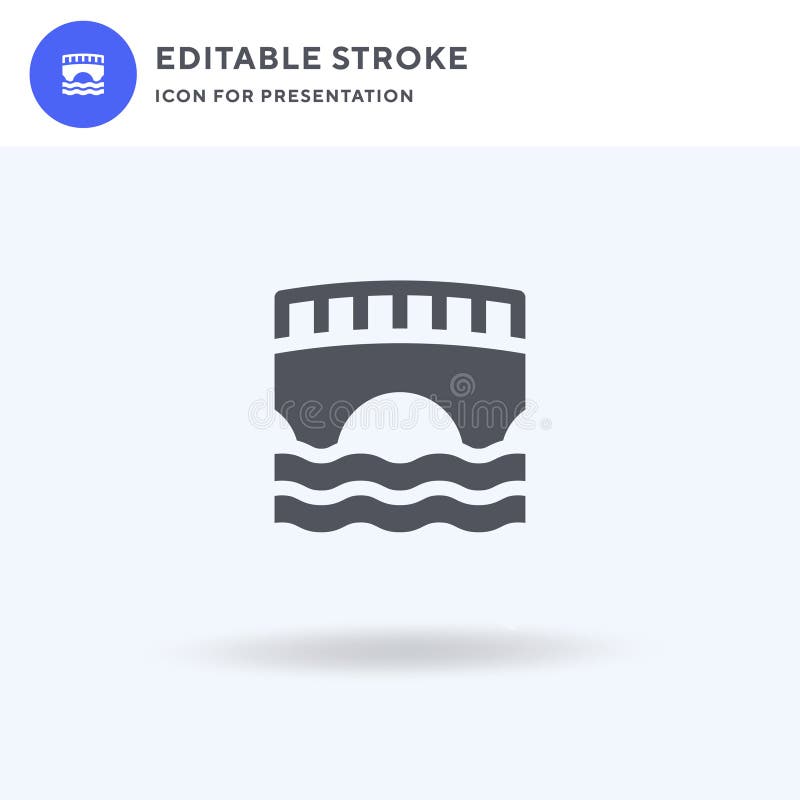 Canals Icon Vector, Filled Flat Sign, Solid Pictogram Isolated on White ...