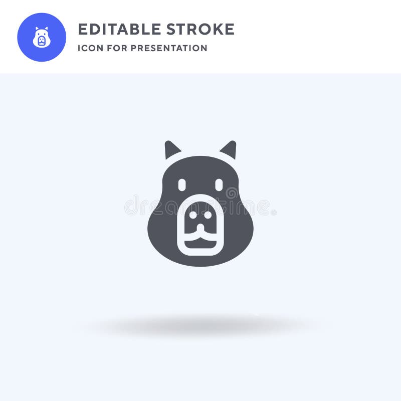 Capybara Icon Vector, Filled Flat Sign, Solid Pictogram Isolated on ...