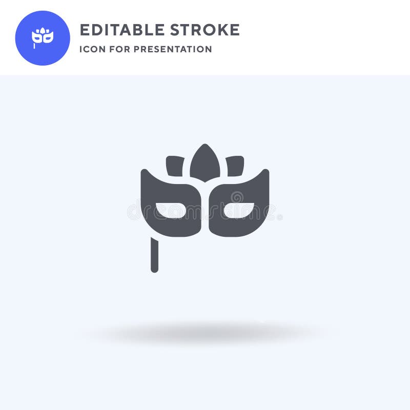 Carnival Mask Icon Vector, Filled Flat Sign, Solid Pictogram Isolated ...