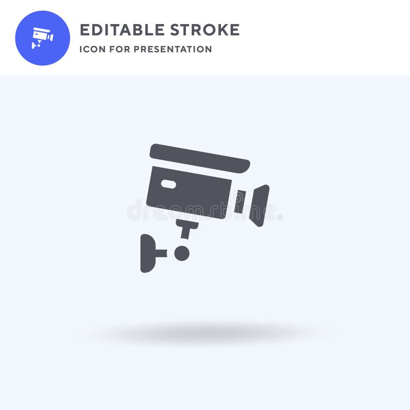Cctv Icon Vector, Filled Flat Sign, Solid Pictogram Isolated on White ...