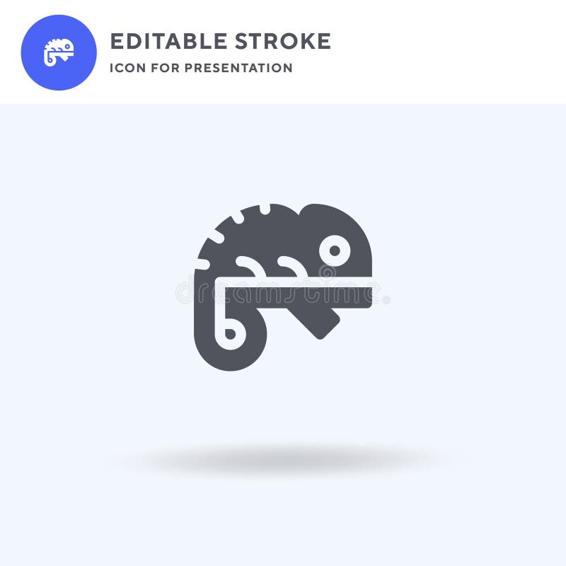 Chameleon Icon Vector, Filled Flat Sign, Solid Pictogram Isolated on ...