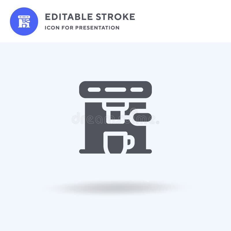 Coffee Machine Icon Vector, Filled Flat Sign, Solid Pictogram Isolated ...