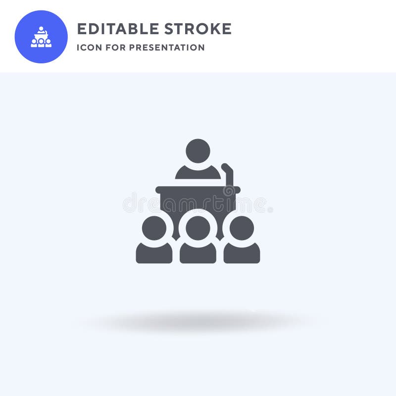 Conference Icon Vector, Filled Flat Sign, Solid Pictogram Isolated on ...