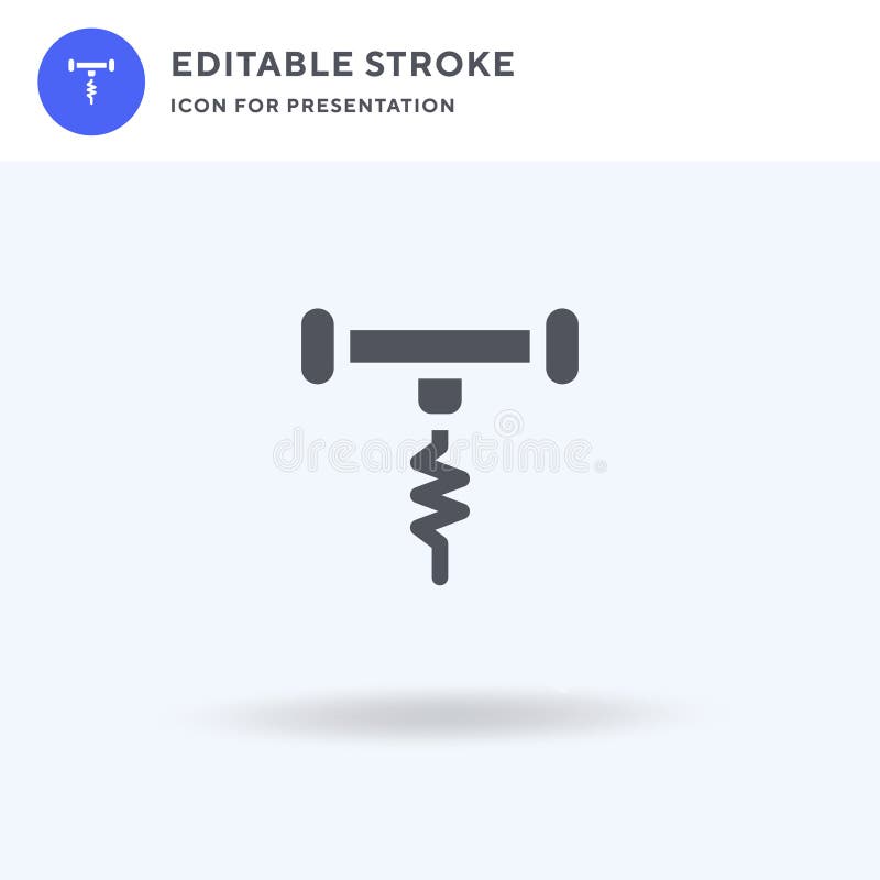 Corkscrew Icon Vector, Filled Flat Sign, Solid Pictogram Isolated on White, Logo Illustration ...