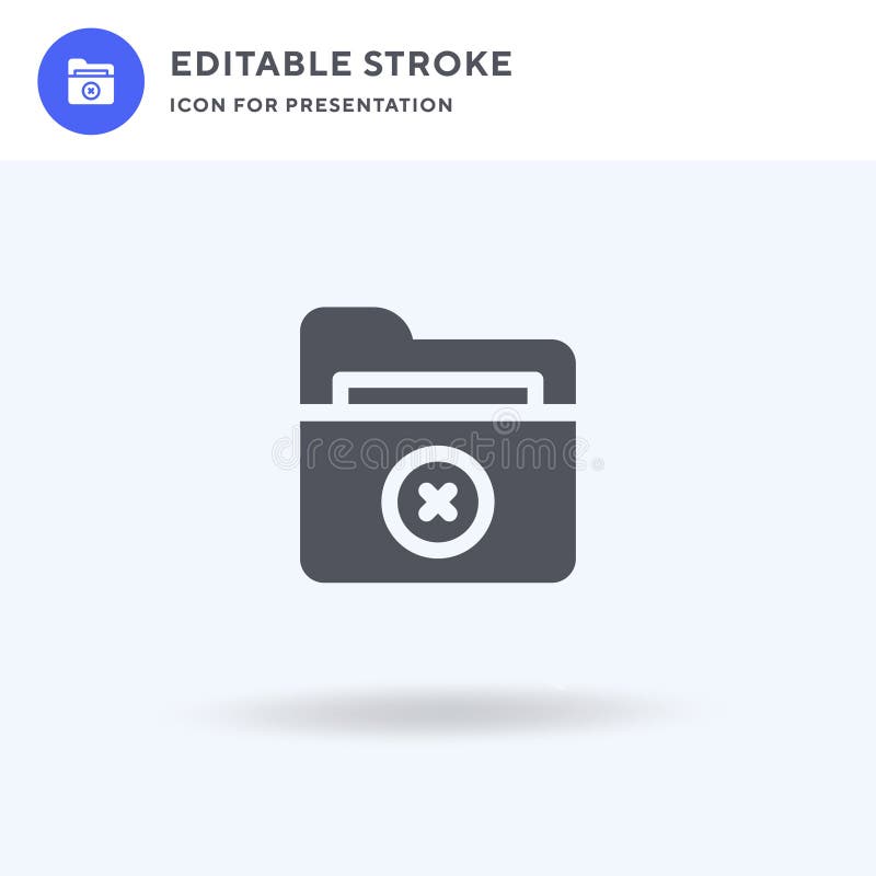 Delete Icon Vector, Filled Flat Sign, Solid Pictogram Isolated on White ...