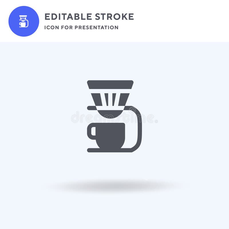 Dripper Icon Vector, Filled Flat Sign, Solid Pictogram Isolated on ...