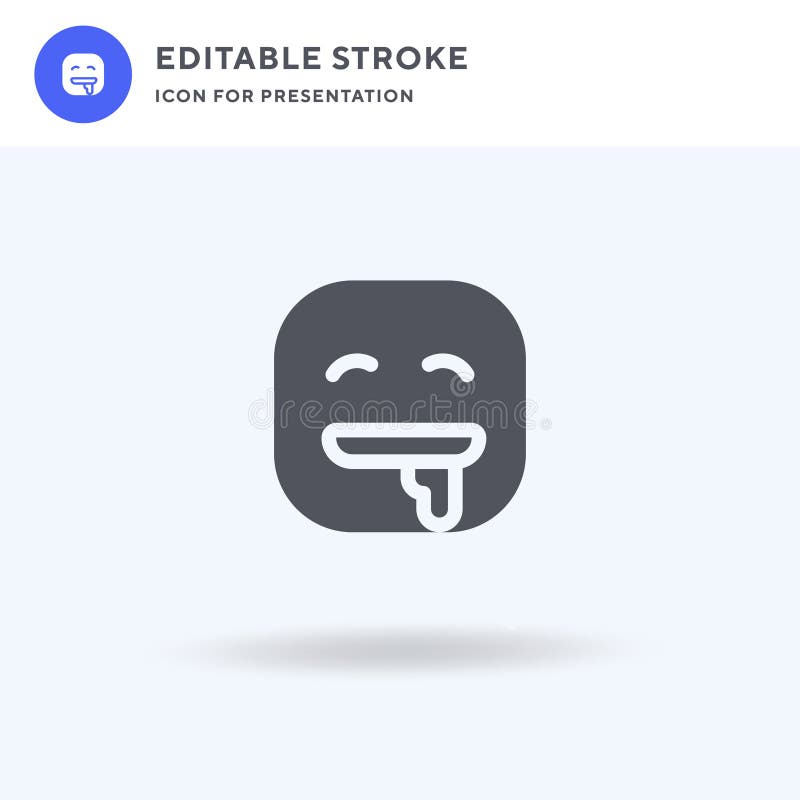 Drooling Icon Vector, Filled Flat Sign, Solid Pictogram Isolated on ...