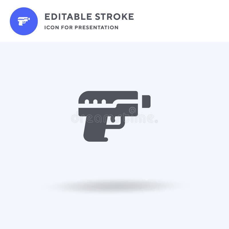 Hand Gun Icon Vector, Filled Flat Sign, Solid Pictogram Isolated on ...