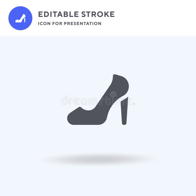 High Heel Icon Vector, Filled Flat Sign, Solid Pictogram Isolated on ...
