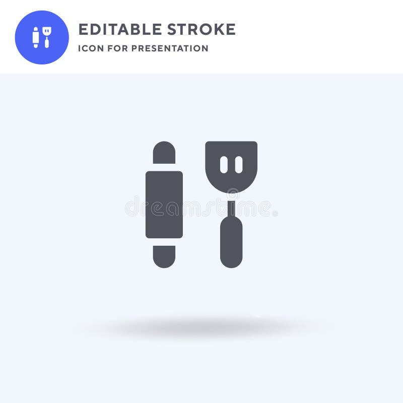 Kitchen Tools Icon Vector, Filled Flat Sign, Solid Pictogram Isolated ...