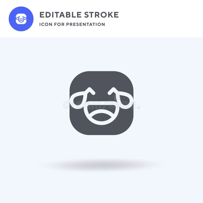 Laugh Icon Vector, Filled Flat Sign, Solid Pictogram Isolated on White ...