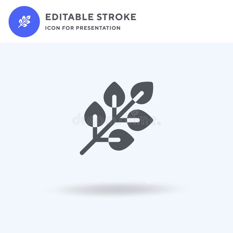 Leaf Icon Vector, Filled Flat Sign, Solid Pictogram Isolated on White ...