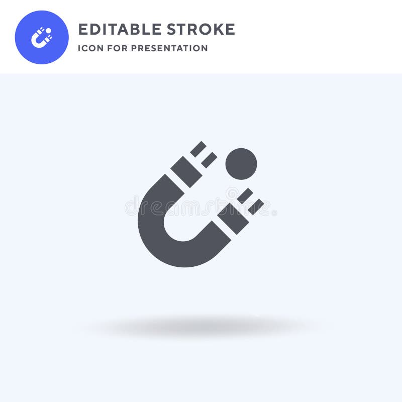 Magnet Icon Vector, Filled Flat Sign, Solid Pictogram Isolated on White ...