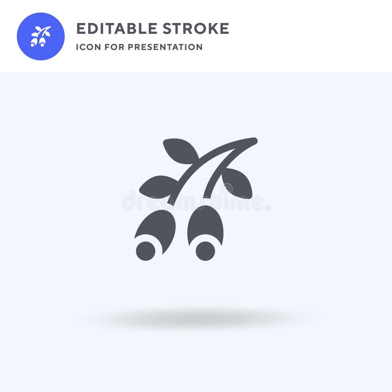 Olive Icon Vector, Filled Flat Sign, Solid Pictogram Isolated on White, Logo Illustration. Olive ...