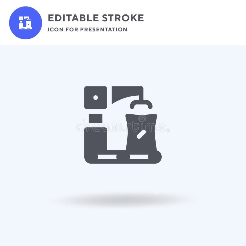 Process Icon Vector, Filled Flat Sign, Solid Pictogram Isolated on ...