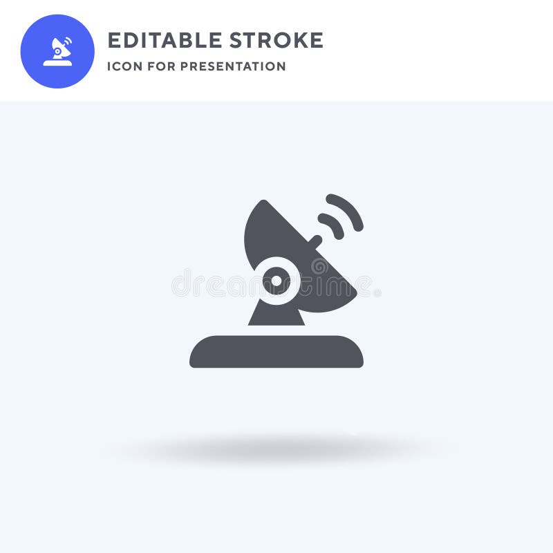 Satellite Dish Icon Vector, Filled Flat Sign, Solid Pictogram Isolated ...