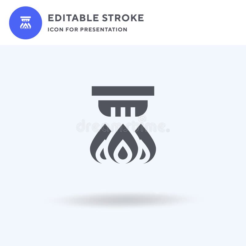 Smoke Detector Icon Vector, Filled Flat Sign, Solid Pictogram Isolated ...