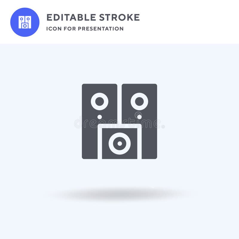 Sound System Icon Vector, Filled Flat Sign, Solid Pictogram Isolated on ...