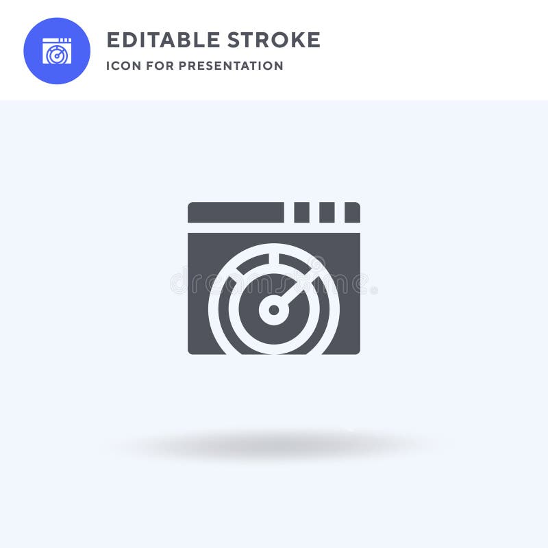 Speed Icon Vector, Filled Flat Sign, Solid Pictogram Isolated on White ...