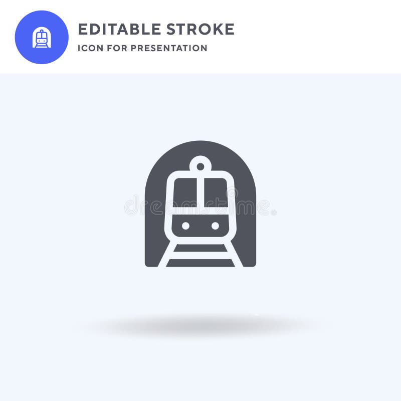 Subway Icon Vector, Filled Flat Sign, Solid Pictogram Isolated on White ...