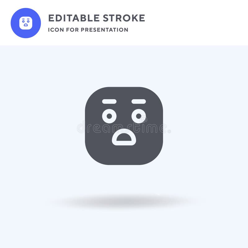 Surprised Icon Vector, Filled Flat Sign, Solid Pictogram Isolated on ...