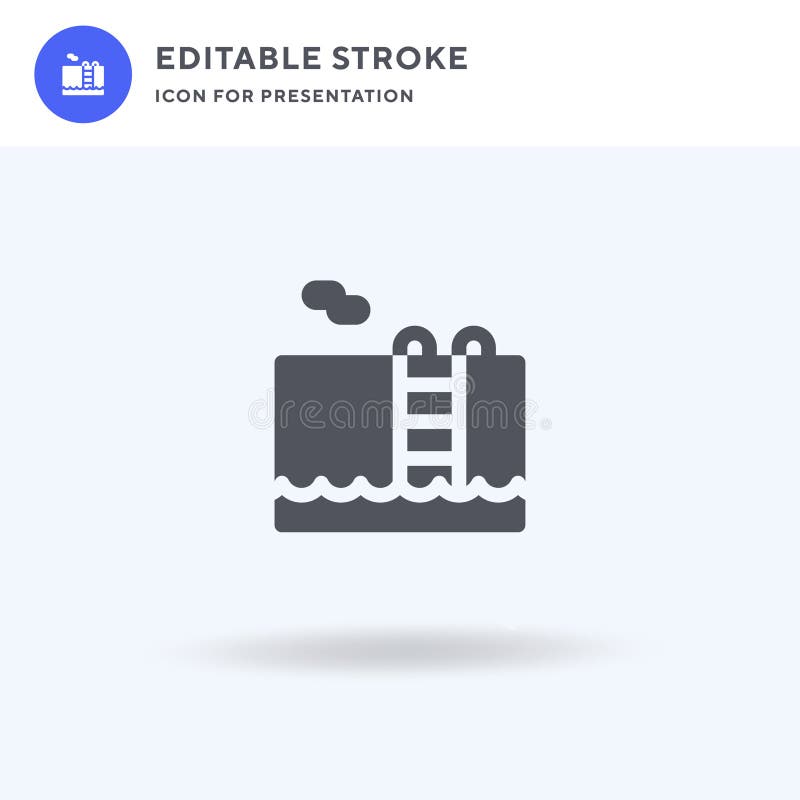 Swimming Pool Icon Vector, Filled Flat Sign, Solid Pictogram Isolated ...