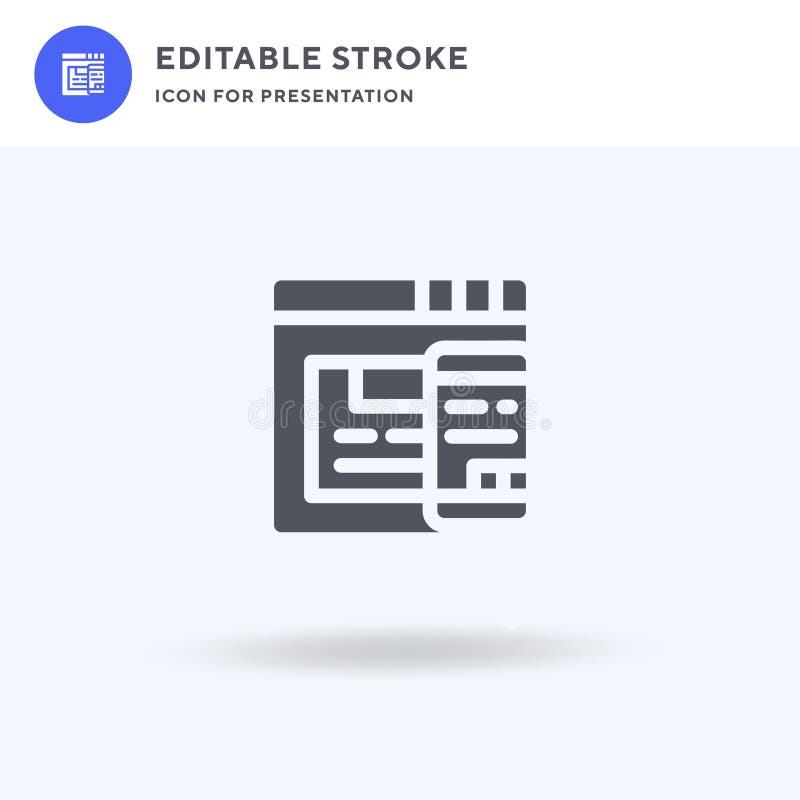 Tabs Icon Vector, Filled Flat Sign, Solid Pictogram Isolated on White ...