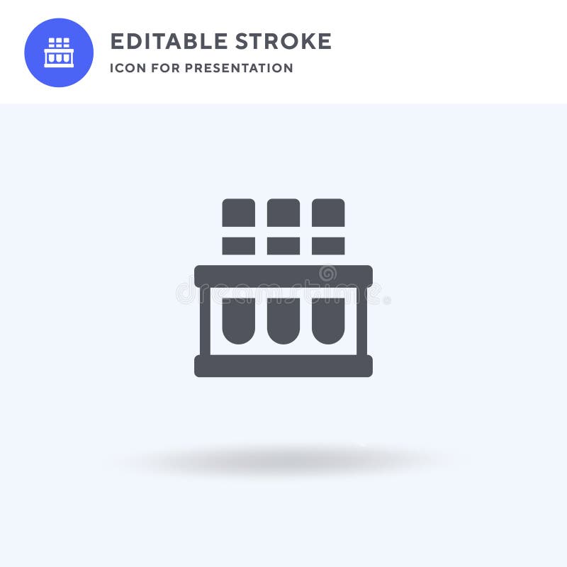 Test Tubes Icon Vector, Filled Flat Sign, Solid Pictogram Isolated on ...