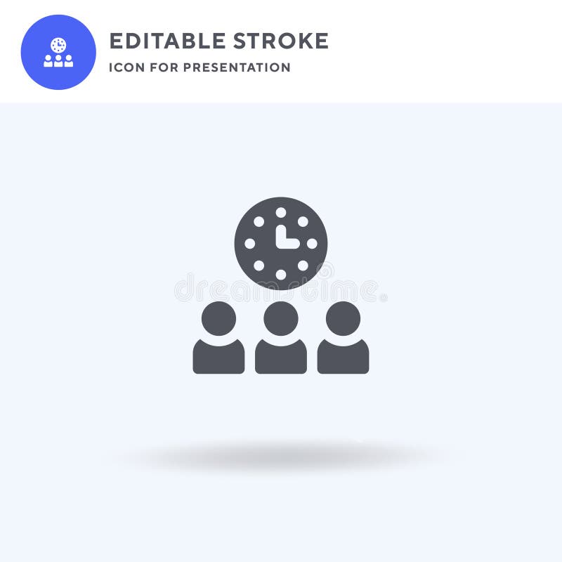 Time Management Icon Vector, Filled Flat Sign, Solid Pictogram Isolated ...