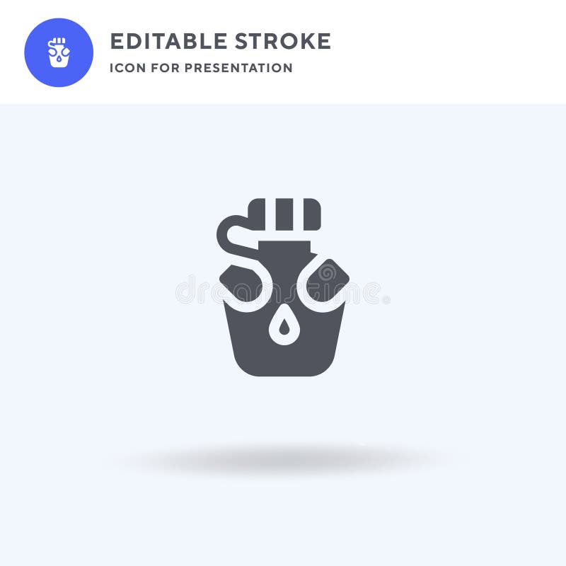 Water Bottle Icon Vector, Filled Flat Sign, Solid Pictogram Isolated on ...