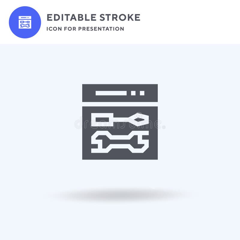 Web Maintenance Icon Vector, Filled Flat Sign, Solid Pictogram Isolated ...