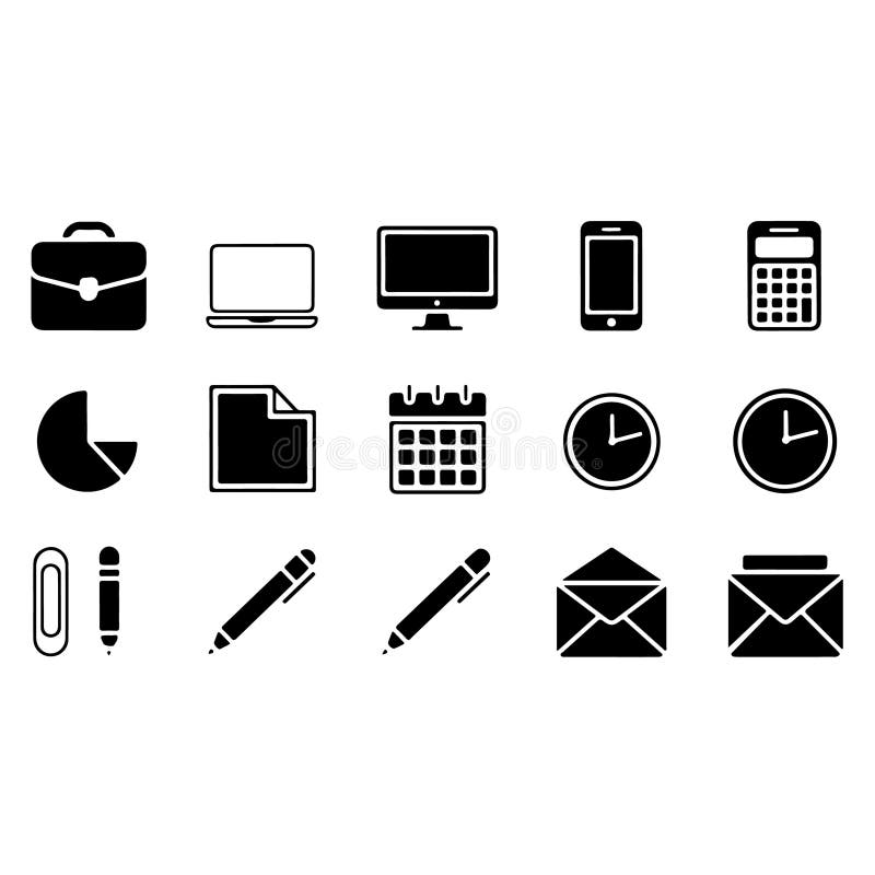 Modern Flat Vector Icons for Business, Office, Computer, Technology, Web, and Mobile Internet ...