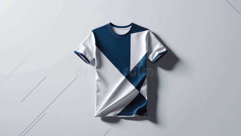 Modern Flat Vector Low Poly T-shirt Mockup with Geometric Design and ...