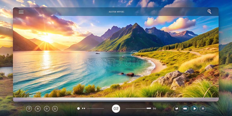 Modern Flat Video Player UI Design Templates for Web and Mobile Apps ...