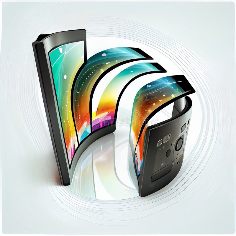 Modern Flex Screen Icon. Flat Illustration of Modern Flex Screen Icon ...