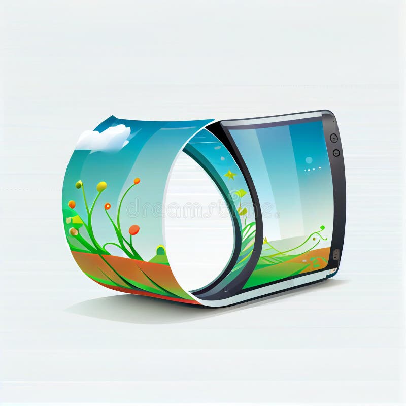 Modern Flex Screen Icon. Flat Illustration of Modern Flex Screen Icon for Web Design Stock ...