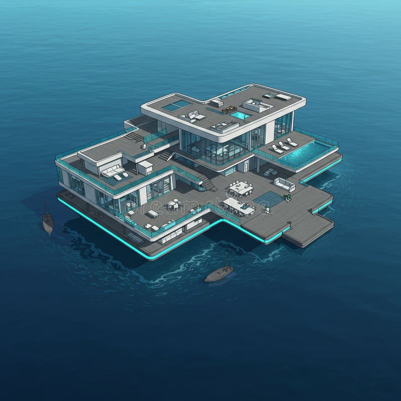 Modern Floating House Structure Stock Illustrations – 1,130 Modern ...