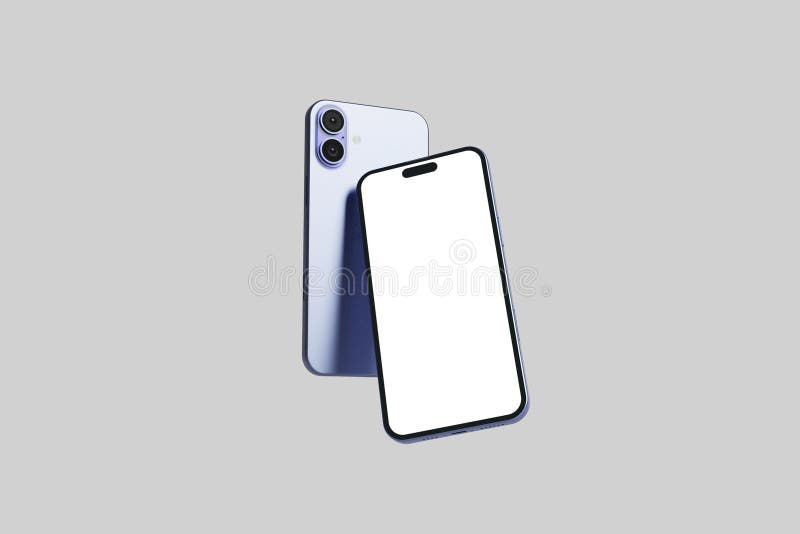 Modern Floating Mobile Screen Mockup Stock Image - Image of creative ...