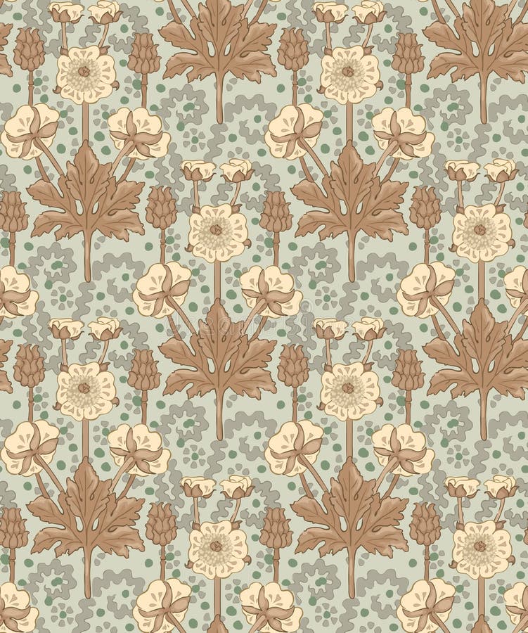 Modern Floral Seamless Pattern for Your Design. Vector. Background ...
