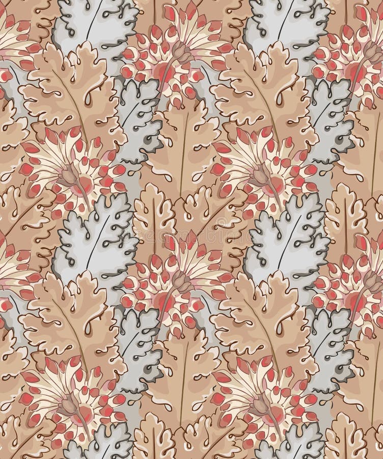 Modern Floral Seamless Pattern for Your Design. Vector. Background ...