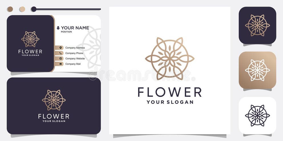 Modern Flower Logo Template Premium Vector Stock Vector - Illustration ...