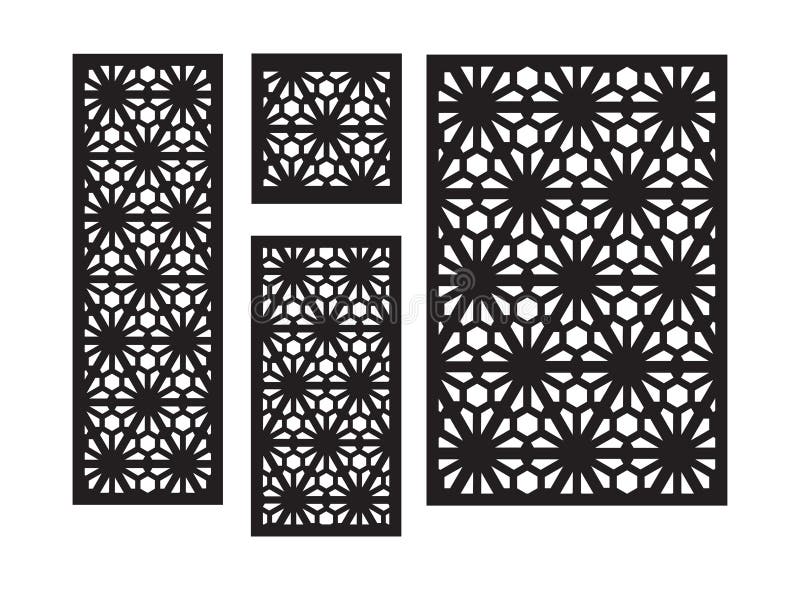 Decorative Panel, Screen,wall. Modern Cnc Pattern. Vector Panel for ...