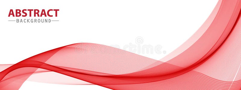Modern Flowing Red Wave Banner Background Stock Vector - Illustration ...
