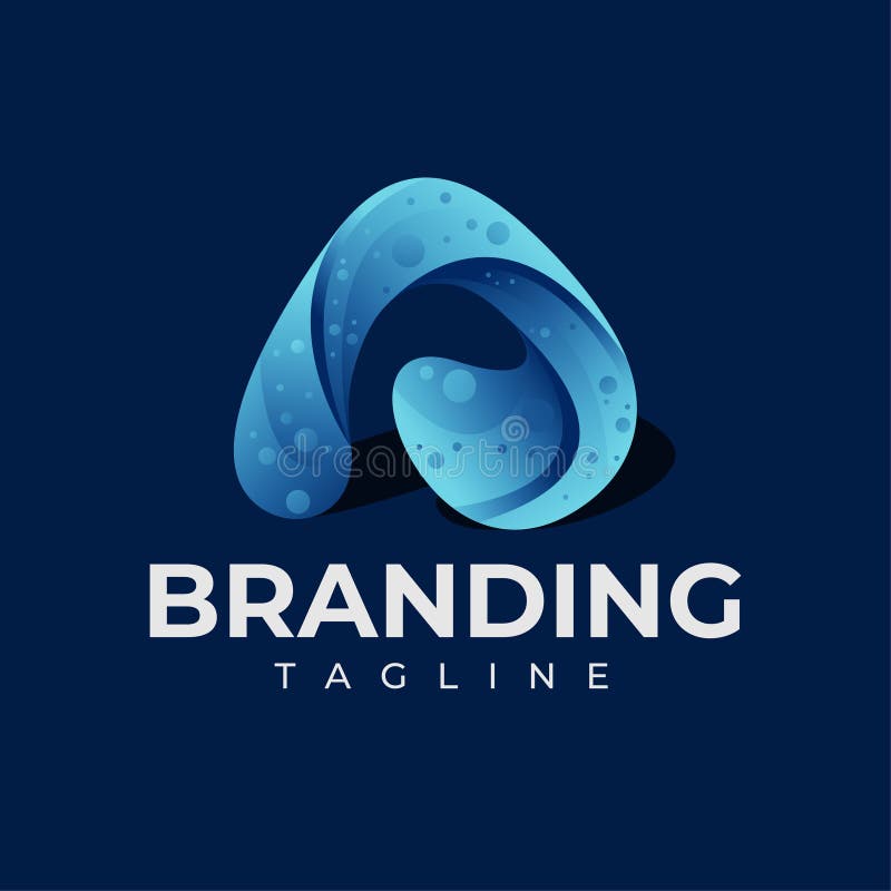 Modern Fluid Water Oil Abstract Letter a Monogram Logo Design Stock ...