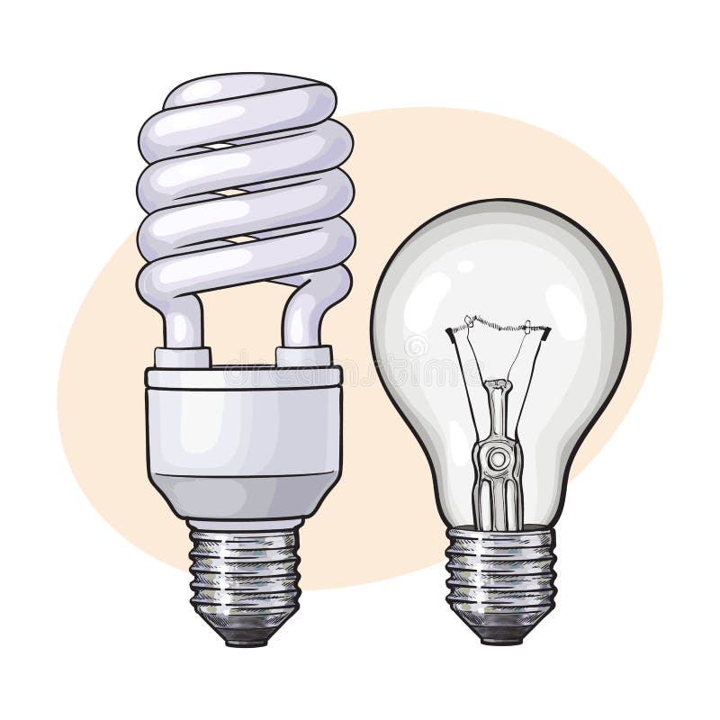 Fluorescent, Energy Saving, Spiral Light Bulb on White Background Stock ... Fluorescent, Energy Saving, Spiral Light Bulb on White Background Stock ...