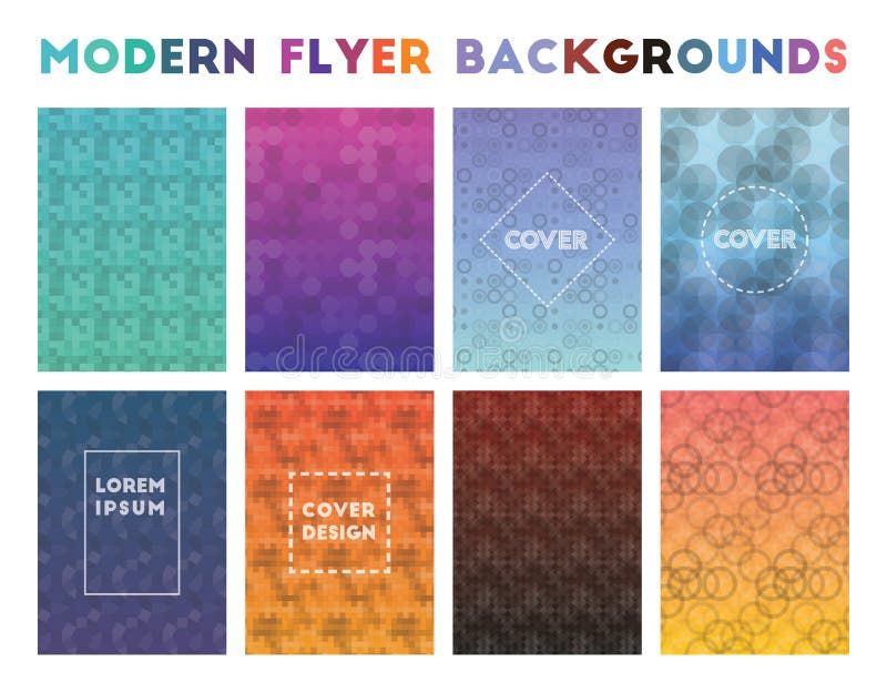 Modern Flyer Backgrounds. stock vector. Illustration of cover - 136682347