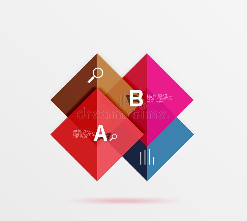 Modern Flying Square Infographic Stock Vector - Illustration of flyers ...